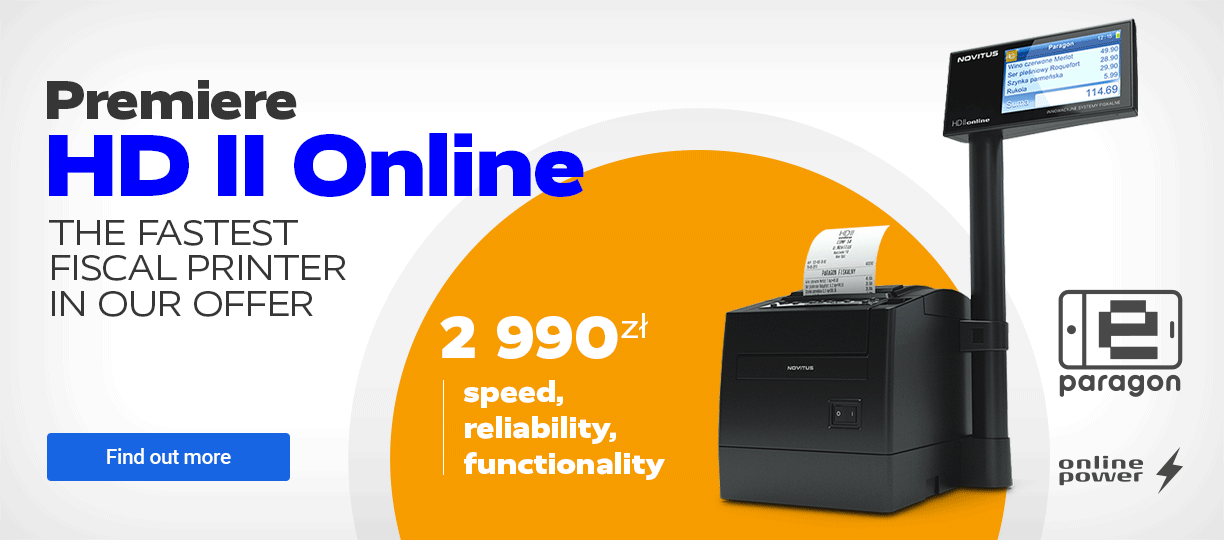 Fiscal printers and cash registers, data collectors, labelling | NOVITUS